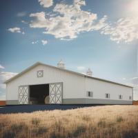 China High Strength Steel Prefab Farm Shed Building Prefab Metal Warehouse Building Anti Rust for sale