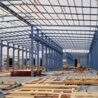 China Modular Design Steel Structure Prefab Warehouse With Rolling Door Aluminum Window for sale