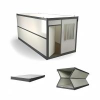 China 20ft Prefab Folding Container House Portable Folding Modular Mobile Container Anti Wind for sale