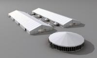 China Snow Resistant Warehouse Event Tents Windproof Industrial Storage Shelter Custom Finish for sale