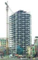 China Multi Story Commercial Metal Buildings Prefabricated Steel Frame Building Custom Design for sale