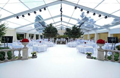 China Aluminum Prefabricated Builders Warehouse Tents Flame Retardant Wedding Party Tents for sale