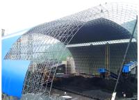 China Large-span arched prefabricated steel structure coal shed for bulk coal storage and handling for sale