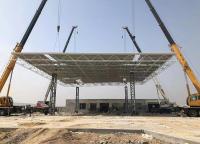 China Sleek Design Steel Structural Space Frame Roof For Oil And Gas Station Canopy for sale