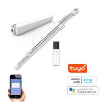 China Electroplated Adjustable Curtain Track And Super Silent Electric Motor With Remote Control for sale