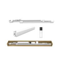China Motorized Adjustable Telescopic Curtain Rod Track Remote Tuya Wifi App Control for sale