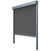 China Retractable Windproof Ultra Smart Blinds Outdoor Blackout Motorized Zipper Roller Blinds for sale