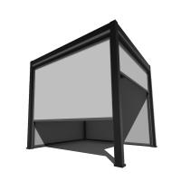 China Outdoor Pergola Ultra Smart Blinds Motorized Windproof Roller Blinds Shades for sale