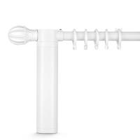 China Motorized System Electric Roman Rod Curtain Track Set White Color for sale