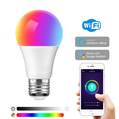 China Home 110-240v RGB Wifi Smart LED Light Bulb Remote Or Voice Controlled for sale