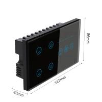 China Fire Retardant Tuya Wifi Switch Controller Smart Light Dimmer Electric Touch Light Panel for sale