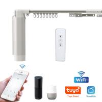 China 2.4G Automated Curtain Track System 35W Motorized Curtain Rod Alexa for sale