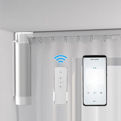 China 1 Channels DIY Motorized Curtain Track 2.2m Remote Control Drapery Rod for sale