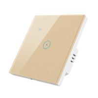 China FCC 1 Gang 2 Way Wifi Light Switch 2.4Gh Tuya Touch On Off Gold for sale