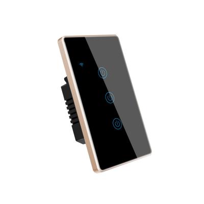 China 3 Gang Wifi Wall Switch ABS PC 802.11 Bgn Smart Home Wifi Switch 170V for sale
