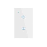 China 0.1mW Wifi Light Smart Switch 2 Gang Touch Wall On Off Waterproof for sale