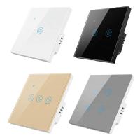 China Four Gang WiFi  Smart Switch 433MHz RF Touch Remote Light Switch EU UK 220V for sale