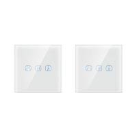 China 2 Gang WiFi RF Smart Switch 50Hz Remote Control Touch Curtain roller shutter Blinds Switch for sale