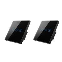 China 2 Gang WiFi RF Smart Switch 50Hz Remote Control Touch Curtain roller shutter Blinds Switch for sale
