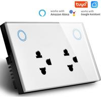 China SmartLife Glass Wall Sockets 250V WIFI for sale