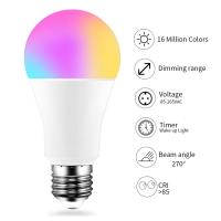 China E26 Smart Led Light Bulb 2800K Dimmable Led Light Bulbs Color App Control for sale