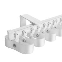 China 40KG Double Curtain Track Ceiling MountRF433 Ripplefold Ceiling Track Smart for sale