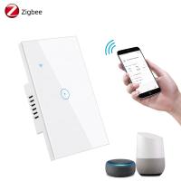 China 600W Zigbee Wall Switch No Neutral 60HZ 3 Gang Smart Light Switch for sale