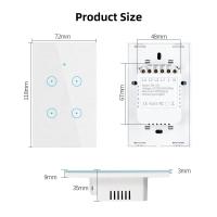 China 2.4GHz Smart 4 Gang Light Switch 0.6kg Wifi Light Switch No Neutral Zigbee for sale