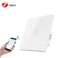 China CCC ZigBee Smart Switch AC240V Touch Wall Light Switch Timing for sale