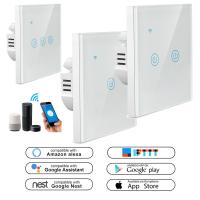 China 120VAC 2 Gang 1 Way Smart Switch 15A Smart Light Switch Zigbee UK for sale