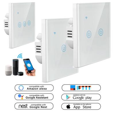 China 120VAC 2 Gang 1 Way Smart Switch 15A Smart Light Switch Zigbee UK for sale