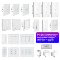 China 50-60Hz ZigBee Smart Switch EU 3 Gang Touch Switch Alexa for sale