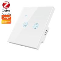 China 2.4G Bgn Zigbee Smart On Off White EU 2 Gang 1 Way Smart Switch for sale