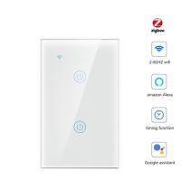 China 600w Zigbee Wall Switch Smart Life Glass Panel Light On Off for sale