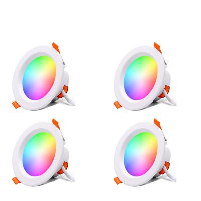 China Tuya Smart Bulb Downlight AC110-250V Dimmable Led Down Lights Voice for sale