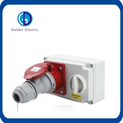 China IP44 IP67 16A 32A 3p 4p 5p Waterproof Interlocked Receptacle Switch for Performance for sale
