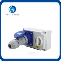 China IP44 Rainproof Industrial Electric Plug And Socket 32A Wall Mounted type for sale
