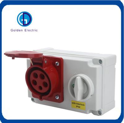 China 110V/220V/380V/415V 16A 32A Receptacle and Switch with Interlock Device IP44 3p 5p for sale