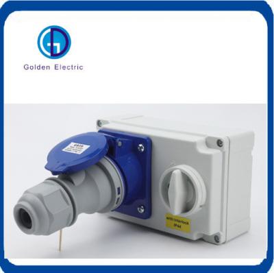 China 3p 5p 63A IP67 Waterproof Industrial Interlock with Gd Control Button and Switch for sale