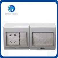 China Wall Electrical Power 250V 4gang Switch and 1gang Socket with Number of Holes Porous for sale