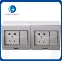 China Wall Electrical Power 250V 4gang Switch and 1gang Socket with Number of Holes Porous for sale