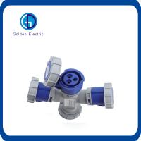 China Wall Mounted Installation 3 Way 32 AMP Outlet Splitter Timesaving IEC Cee 1 in 3 out for sale