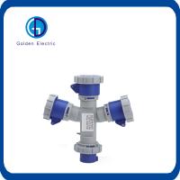 China Wall Mounted Installation 3 Way 32 AMP Outlet Splitter Timesaving IEC Cee 1 in 3 out for sale