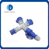 China 3 Sockets 16A 220V 2p E Industrial Plug Socket IP44 Waterproof Outlet Sockets Splitter for sale