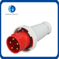 China Dustproof PA66 3 Pin Industrial Plug 220V Yellow Red Streamlined Installation for sale