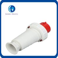 China Dustproof PA66 3 Pin Industrial Plug 220V Yellow Red Streamlined Installation for sale