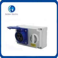 China Waterproof 2p E 16A 32A 220-240V IP44 Industrial Connector Interlock Switch Socket for sale
