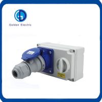 China Waterproof 2p E 16A 32A 220-240V IP44 Industrial Connector Interlock Switch Socket for sale