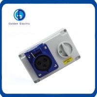 China Waterproof 2p E 16A 32A 220-240V IP44 Industrial Connector Interlock Switch Socket for sale