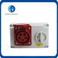 China 16A 5 Digits IP44 380V 3p N E Industrial Electrical Plug Socket with Lock and Switch for sale